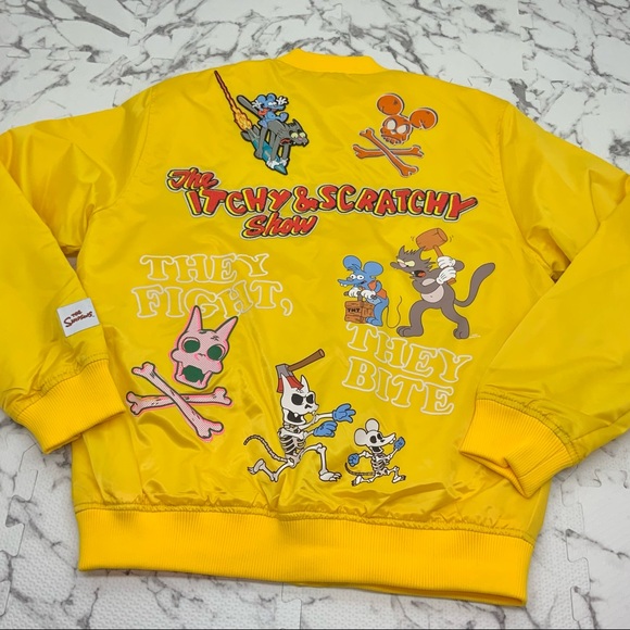 The Simpson | Jackets & Coats | Mens The Simpson Yellow Satin ...